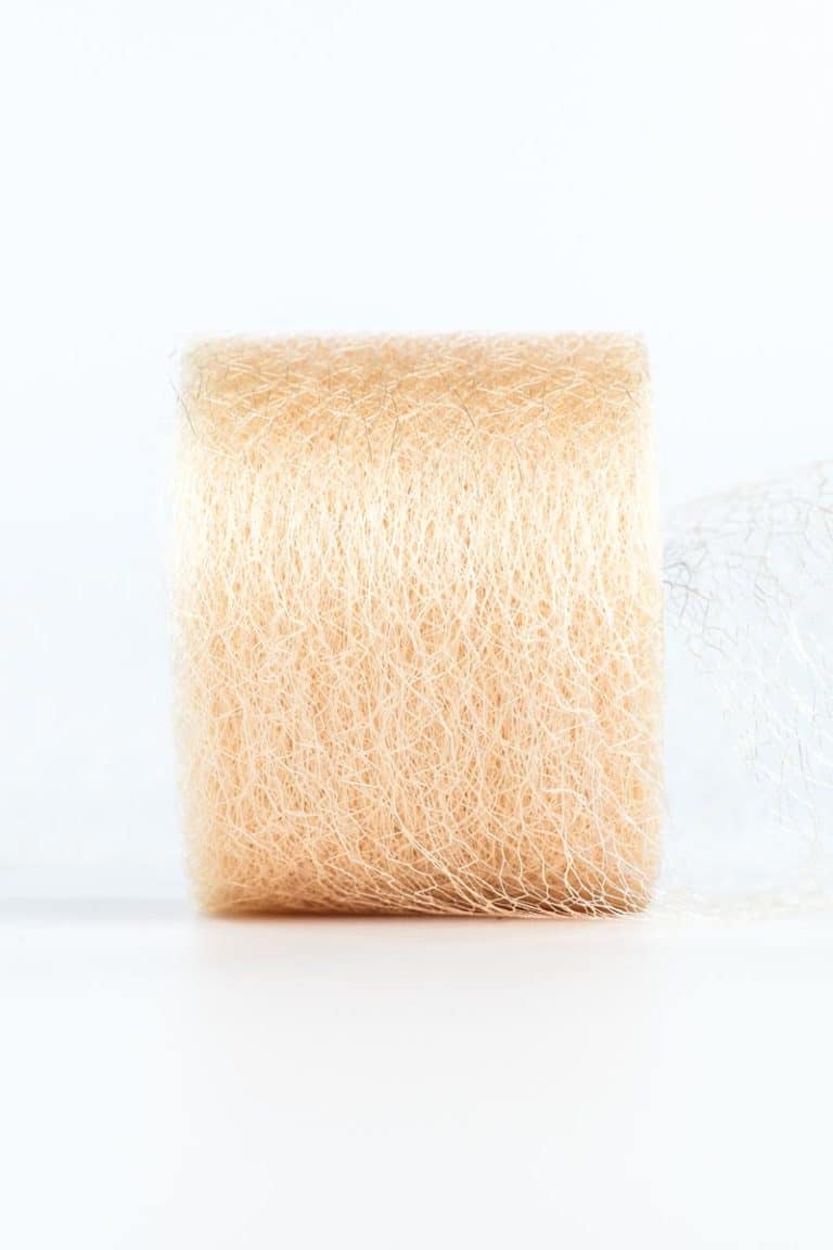 Netzband, creme, 70 mm breit | Geschenkband einfarbig von Dekoband Discount